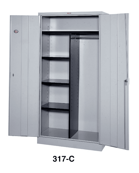 HEAVY-DUTY DOUBLE DELUXE METAL WARDROBE (317-C) | Furniture Concepts