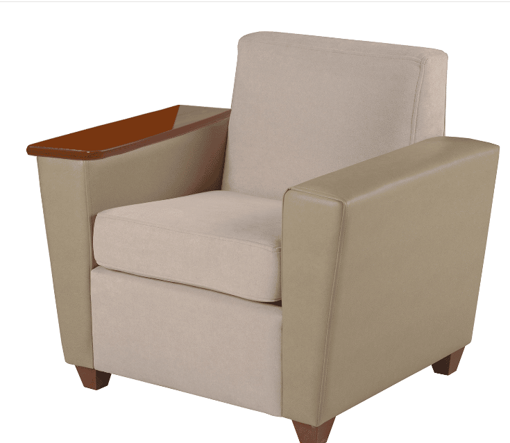 Poppy Chair with One Fixed Tablet Arm (3601-ETAB) - Furniture Concepts
